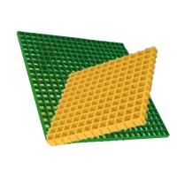 China FRP Molded Antiseptic Grating 38x38mm Mesh for Petrochemical Floor Platform for sale