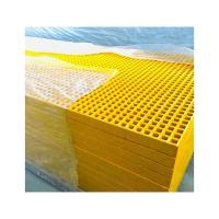 China FRP Molded Antiseptic Grating 38x38mm Mesh for Petrochemical Floor Platform for sale