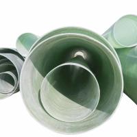 China High Strength Smooth FRP Round Tube GRP Green Hollow Plastic Fence Post 3m for sale