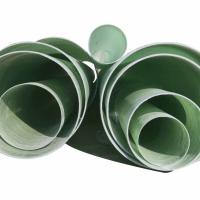 China High Strength Smooth FRP Round Tube GRP Green Hollow Plastic Fence Post 3m for sale