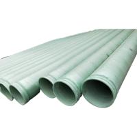 China High Strength Smooth FRP Round Tube GRP Green Hollow Plastic Fence Post 3m for sale