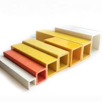 China 20mm Red FRP Round Tube Fiberglass Square Tube Maintenance Free High Strength for sale