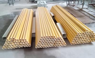 China Lightweight FRP GRP Pultruded Fiberglass Tube Hollow Round Bar 1.25mm Thickness for sale