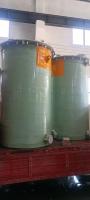 China White Fiberglass Chemical Storage Tank 1800mm x 4080mm FRP Ammonia Mixer for sale