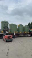 China Cross Wound FRP Chemical Storage Tank 3990mm White Blue Industrial Grade for sale
