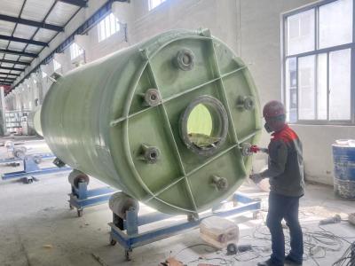 China FRP Chemical Storage Tank 18m3 Corrosion Resistant White Chemistry Mixer for sale