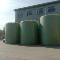 China Green Industrial FRP Hydrochloric Acid Storage Tank 5000L Chemical Resistant for sale