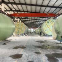 China Cylindrical Antiseptic FRP Storage Tank 2500x5340mm for Chemical Production Line for sale