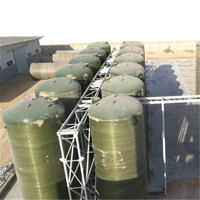 China 2.5CBM FRP Septic Tank Non Toxic Acid Material Storage Light Weight Green for sale