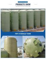 China 2.5CBM FRP Septic Tank Non Toxic Acid Material Storage Light Weight Green for sale