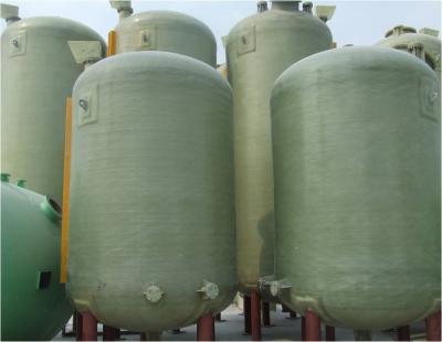 China 9CBM Fiberglass Water Pressure Tank 1800mm FRP Water Filtration Vessel for sale