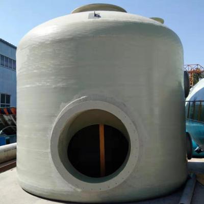 China FRP Water Tank 12CBM Fiberglass Vessel Sand Filter for Wastewater Treatment Custom Size for sale