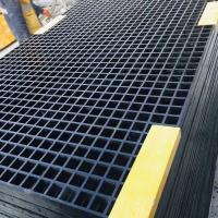 China 60mm Aging Resistant FRP Floor Grating Sheet Fiber Reinforced Plastic Grating for sale