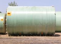 China Outside Industrial FRP Septic Holding Tank 100CBM Cylindric Sewage Treatment for sale