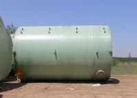 China Outside Industrial FRP Septic Holding Tank 100CBM Cylindric Sewage Treatment for sale