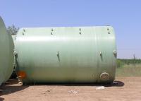 China Outside Industrial FRP Septic Holding Tank 100CBM Cylindric Sewage Treatment for sale