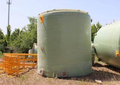 China Outside Industrial FRP Septic Holding Tank 100CBM Cylindric Sewage Treatment for sale