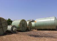 China Industrial Round FRP Septic Tank 5000L Chemical Storage Container Easy Installation for sale