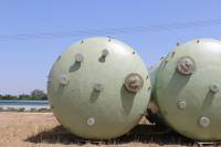 China FRP Cross Wound Cylindrical Vertical Septic Tank Storage 1800mm x 3690mm for sale