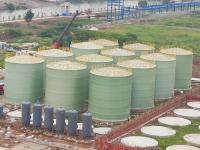 China High Strength Antiseptic Cylindrical FRP Storage Tank 1.5-2 Density for Agriculture Water for sale