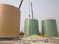China Filament Winding Vertical Frp Cylindrical Storage Tank Easy Installation for sale