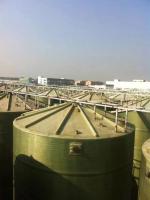 China FRP Water Treatment Storage Tank 16500L Cylindrical Vertical 1820kg Custom Capacity for sale