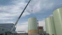 China FRP Water Treatment Storage Tank 16500L Cylindrical Vertical 1820kg Custom Capacity for sale