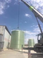 China Cross Wound Vertical Round Storage Tank GRP 3000 Gallon For Softened Water for sale