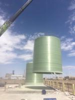 China Cross Wound Vertical Round Storage Tank GRP 3000 Gallon For Softened Water for sale