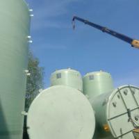 China Vertical Harmless Water Treatment Smooth FRP Storage Tank Cross Wound Antiseptic for sale