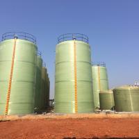 China Filament Winding Round FRP Storage Tank Wastewater Treatment for sale
