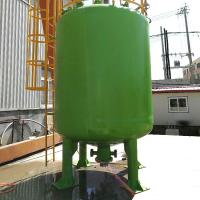 China 2500mm FRP Vertical Storage Tank Green High Strength Water Reservoir for sale