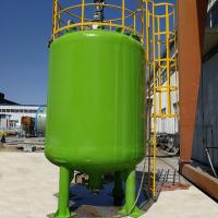 China Cylindrical Vertical FRP GRP Chemical Storage Tank CE Certified Double Wall 5000L for sale