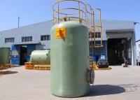 China Cylindrical Vertical FRP GRP Chemical Storage Tank CE Certified Double Wall 5000L for sale