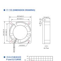 China OEM 3000RPM Waterproof Cooling Fan 25x25x10mm Brushless Stable for sale