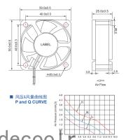 China Original 50*50*25mm brushless cooling fan axial flow fan Switching power supply professional fan for sale