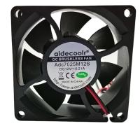 China Moistureproof PBT Cooling Fan DC , Electric 70x70x25mm Black Case Fans for sale