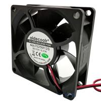 China 3000Rpm Black 12V DC Axial Cooling Fan 70x70x25mm Multipurpose for sale