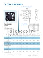 China 3000Rpm Black 12V DC Axial Cooling Fan 70x70x25mm Multipurpose for sale