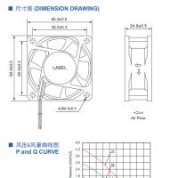 China Practical 12V DC Axial Cooling Fan Lightweight 60x60x25mm 3000Rpm for sale