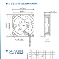China 6000RPM Energy Efficient Cooling Fan , 0.15A 12V 9.2cm PC Case Fan 4 Pin for sale