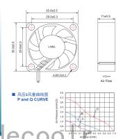 China OEM Small 12 Volt 3D Printer Cooling Fan 35x35x10mm Portable Brushless for sale