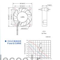 China PBT Small DC Axial Cooling Fan 40x40x7MM For Computer Exhaust for sale