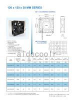 China Plastic 9 Blades Waterproof Cooling Fan 5000RPM Durable 120x120x38mm for sale