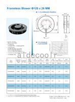 China Plastic Portable Brushless DC Fan 12V Frameless 120x120x26mm for sale