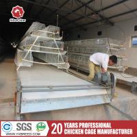 China A Frame 3 Tier 120 Bird Wire Poultry Layer Cage 43x41x41 cm Hot Dipped Galvanized for sale