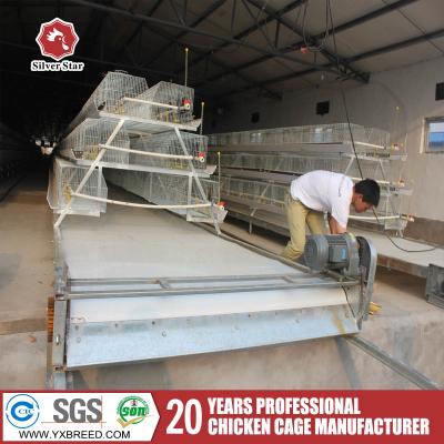 China A Frame 3 Tier 120 Bird Wire Poultry Layer Cage 43x41x41 cm Hot Dipped Galvanized for sale