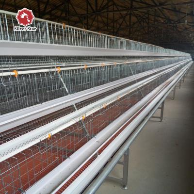 China 10000 Birds Layer Chicken Cage A Type 4 Tiers Battery Cage System for Poultry Farm for sale