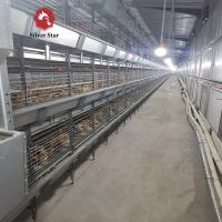 China 4 Tier Broiler Chicken Battery Cages System Automatic H Type 65 X 60 X 50 Cm for sale