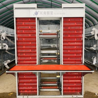 China H Type 3 Tier 4 Tier Battery Cage for Layer Chicken 45x60x41cm Hot Dipped Galvanized for sale
